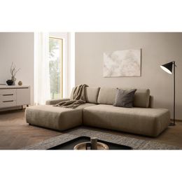 Home Affaire Ecksofa &raquo;TORGE, Schlafsofa Cord, Samtvelours u. Strukur fein, Couch in L-Form&laquo; Schlaffunktion und Bettkasten, Liegefl&auml;che: 210x125 cm, 