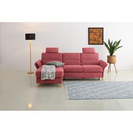 Home Affaire Ecksofa &raquo;Westerland L-Form&laquo; Federkern-Polsterung, wahlweise mit Bettfunktion, Bettkasten lila 100% Polyester