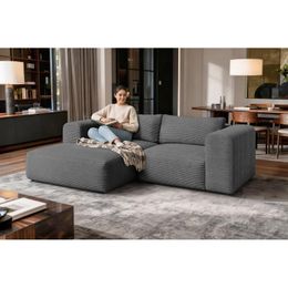 OTTO home Ecksofa &raquo;TIARRA Design-Sofa mit Ottomane recht/links bestellbar, Breite 241 cm&laquo; L-Form mit hochelastischer Schaum und Wellenunterfederung 