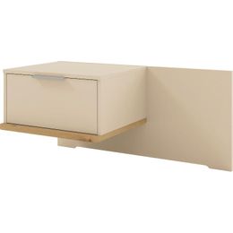Musterring Nachtschrank &raquo;Isabelle&laquo; verschiedene Farben, Unterboden in Eiche, Ma&szlig;e B50/90 x H43 x T47 cm beige Holzwerkstoff