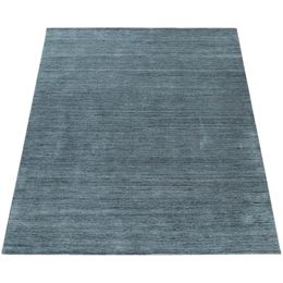 Paco Home Teppich &raquo;Loft 250&laquo; rechteckig 13 mm H&ouml;he Handgewebt, Kurzflor, aus 60% Viskose, 40% Baumwolle grau Viskose