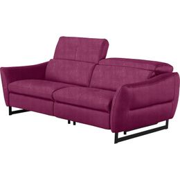 Egoitaliano 2,5-Sitzer &raquo;Dafne, elegantes Designsofa mit hohem Sitzkomfort&laquo; wahlw. mit elektrischer Relaxfunktion, Kopfteile manuell verstellbar pink