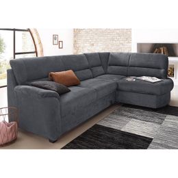 Sit & More sit&more Ecksofa &raquo;Pandora L-Form&laquo; wahlweise mit Bettfunktion und Bettkasten grau Luxus-Microfaser ALTARA NUBUCK (100% Polyester);Luxus-Microfaser 