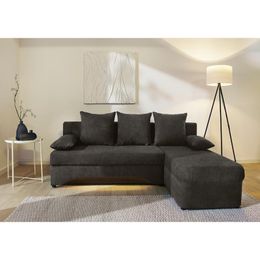 Jockenh&ouml;fer Ecksofa &raquo;Starlight L-Form, B: 191 cm&laquo; mit Bettfunktion, Bettkasten & Licht, Unser Dauertiefpreis grau Korpus: 100% Polyester;Kissen: 100% Polyester