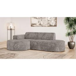 OTTO home Ecksofa &raquo;ADELLA XL Design-Sofa mit Recamiere rechts/links, 263/159/76 cm&laquo; L-Form XL mit Wellenunterfederung, runde Form, auch in Cord braun 