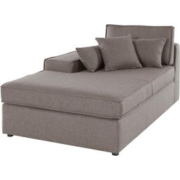 OTTO home Ottomane &raquo;Florid&laquo; einzeln stellbar oder als Teil eines Modulsofas, auch in Cord beige Baumwollmix (60% Baumwolle/40% Leinen);Struktur fein (
