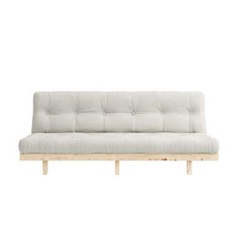 Karup Design Schlafsofa &raquo;Lean 200 Schlafsofa, G&auml;stebett, Sofa mit Futonmatratze&laquo; Inkl. Futonmatratze, Liegefl&auml;che 130x200 cm, FSC zertifizierte Kiefer beige Bezug: