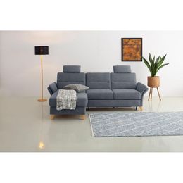 Home Affaire Ecksofa &raquo;Westerland L-Form&laquo; Federkern-Polsterung, wahlweise mit Bettfunktion, Bettkasten grau 100% Polyester