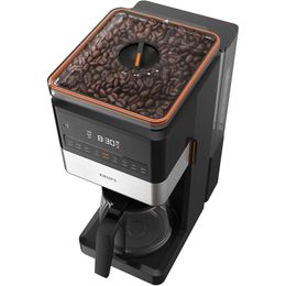 Krups Filterkaffeemaschine &raquo;KM8428 Grind Aroma XL&laquo; 1,5 l Kaffeekanne Papierfilter Permanentfilter 1x4 Kegelmahlwerk, digitales Bedienfeld, 1,5 l, 2 h 
