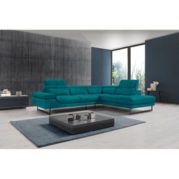 Egoitaliano Ecksofa &raquo;Queenie, extravagantes Sofa mit erstklassigem Sitzkomfort&laquo; mit verstellbarer Armlehne und Kopfteilen f&uuml;r Wohlf&uuml;hlkomfort blau Luxus-