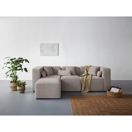 Home Affaire 3-Sitzer &raquo;Sundstrup L-Form&laquo; Modulserie, individuelle Zusammenstellung grau 100% Polyester