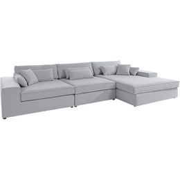 OTTO home Ecksofa &raquo;Enid L-Form&laquo; 3 Teile, bestehend aus Modulen, in vielen Bez&uuml;gen, auch in Breitcord silber Baumwollmix (60% Baumwolle/40% Leinen);