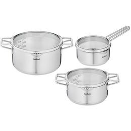 Tefal Topf-Set &raquo;Jamie Oliver Ingenio G6, Topfset Induktion mit Pfannen&laquo; Set, Bratpfanne 28 cm, Kasserollen 16/20 cm, Schmorpfanne 24 cm, 3 Deckel, 6 Stk. 