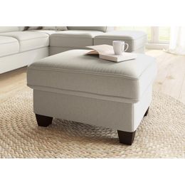 Home Affaire Hocker &raquo;County&laquo; 1 Stk. tlg. mit Federkern und Stauraum, passend zur "County"-Serie beige Luxus-Microfaser (100% Polyester);Struktur fein 