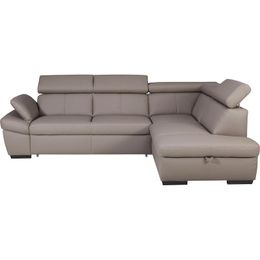 exxpo - sofa fashion Ecksofa &raquo;Salerno, Funktionssofa, hoher Sitzkomfort, Breite 268cm, L-Form&laquo; inkl. Kopf- und Armteilverstellung, wahlweise mit 