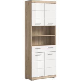 Welltime Hochschrank &raquo;SIENA, Breite 74cm, 4 T&uuml;ren, 1 Schubkasten, 2 offene F&auml;cher, MDF-Front&laquo; TOPSELLER!, in verschiedenen Farben erh&auml;ltlich, Badm&ouml;bel