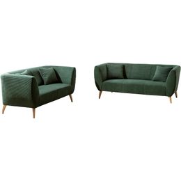 Home Affaire Polstergarnitur &raquo;Colori&laquo; Set, 3-Sitzer und 2-Sitzer, 2 Stk. tlg. auch als Loveseat erh&auml;ltlich gr&uuml;n 100% Polyester