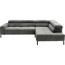 Home Affaire Ecksofa &raquo;Claya, L-Form, incl. Kopfteilverstellung, Breite 276 cm&laquo; wahlweise elektrischer Sitzvorzug grau 95% Polyester, 5% Nylon
