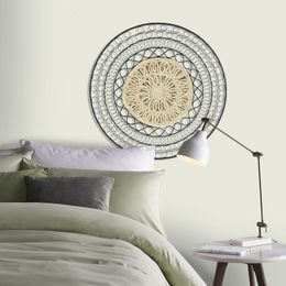 Art for the home Wandbild &raquo;Rotan Mandala Rund&laquo; Art 1 Stk. tlg. Metal Art ration Luxus Rattan Rotan Mandala 76 cm schwarz Metall