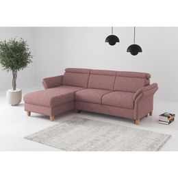 Home Affaire Ecksofa &raquo;Glendale, L-Form&laquo; inkl. Kopfteilverstellung, wahlweise mit Vorziehsitz und Bettkasten 100% Polyester