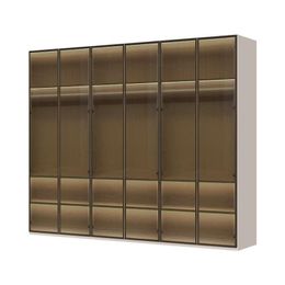 OTTO home Dreht&uuml;renschrank &raquo;Opera Parsol-Glast&uuml;ren, LED-Glasbodenbeleuchtung, mit und ohne Kranz&laquo; Glast&uuml;ren, UV-Lack, LED-Innenbeleuchtung, Soft-Close