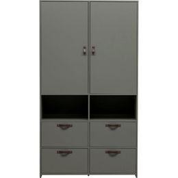 Woood Garderobenschrank &raquo;Stage&laquo; viel Stauraum, H 185 cm x B 102 cm gr&uuml;n Holzwerkstoff
