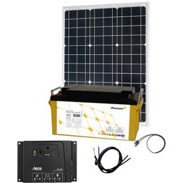 Phaesun Solarmodul &raquo;Energy Generation Kit Solar Rise&laquo; 50 W schwarz Inklusive 1,5 Meter Batteriekabel