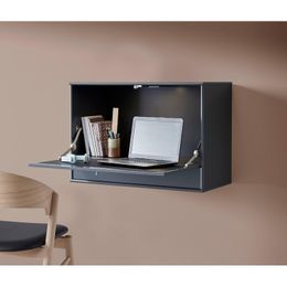 Schreibtisch &raquo;Mistral B&uuml;rotisch, Arbeitstisch, Tisch, Computertisch&laquo; mit LED Spot, B: 89 cm, Designm&ouml;belserie grau