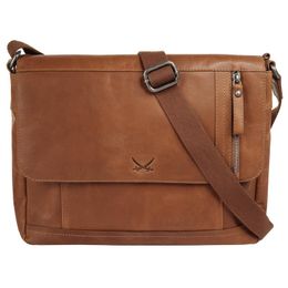 Sansibar Damen Messenger Bag echt Leder braun