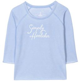 Herrlicher Damen Sweater &raquo;ANGELIKA&laquo;, mit Logo-Statement Stickerei "Simply " blau XS (34)