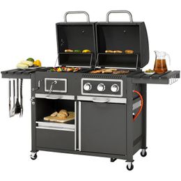 Tepro Gasgrill &raquo;Kohle-Gas-Kombi Toronto&laquo; BxTxH: 173x65x116,5 cm grau