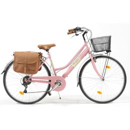 VENICE - I love Italy Cityrad &raquo;Citybike 605 Lady&laquo; 6 Gang Kettenschaltung f&uuml;r Damen, Kettenschaltung rosa Cityrad