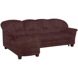 Home Affaire Ecksofa &raquo;Camelita, Landhaus Sofa, 2 Varianten: Recamiere- oder Ottomane, L-Form&laquo; wahlweise mit Bettfunktion braun MELROSE /Struktur (100%