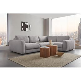 Home Affaire Ecksofa &raquo;Bloomfield, Mega Polsterecke, Breite 289cm, viel Platz, L-Form&laquo; In verschiedenen Gr&ouml;&szlig;en grau 92% Polyester 8% Nylon