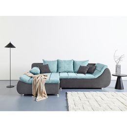 Home Affaire Ecksofa &raquo;Imola, elegant und modern, aktuelle Steppung im Sitz, bequem, L-Form&laquo; frei im Raum stellbar, wahlweise mit Bettfunktion und 