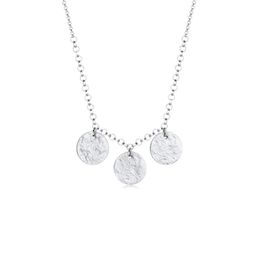 Elli Damen Kette mit Anh&auml;nger &raquo;Erbskette Kreis Geo Pl&auml;ttchen Minimal 925 Silber&laquo;