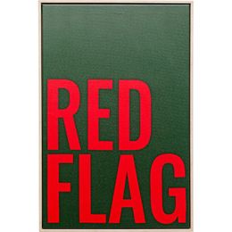 KARE Bild mit Rahmen &raquo;Gerahmtes Bild Red Flag 40x60cm&laquo; rot