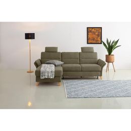 Home Affaire Ecksofa &raquo;Westerland L-Form&laquo; Federkern-Polsterung, wahlweise mit Bettfunktion, Bettkasten gr&uuml;n 100% Polyester