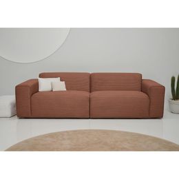OTTO home 3-Sitzer &raquo;Koa, 228 cm, Modulsofa in Cord, Chenille, Struktur, Webstoff&laquo; Designsofa, weicher Lounge-Sitzkomfort, Welleunterfederung, 