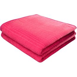 Dyckhoff Handt&uuml;cher &raquo;Colori&laquo; 2x Handt&uuml;cher, aus 100% Bio Baumwolle, 450 g/m&sup2; pink Frottier, Frottier