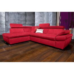 exxpo - sofa fashion Ecksofa &raquo;Salerno, Funktionssofa, hoher Sitzkomfort, Breite 268cm, L-Form&laquo; inkl. Kopf- und Armteilverstellung, wahlweise mit 