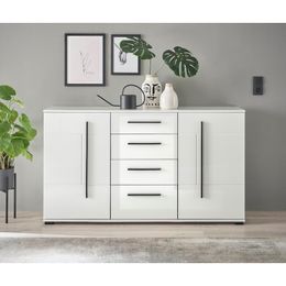 Home Affaire Sideboard &raquo;Cantara, moderner Schrank, Kommode in Eiche Evoke oder wei&szlig;&laquo; schwarze Stangengriffe, ausreichend Stauraum, vielseitig 