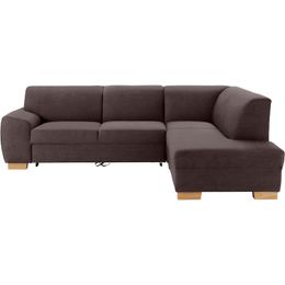 DOMO collection Ecksofa &raquo;Incanto kubische Formensprache, komfortabel, L-Form&laquo; wahlweise mit Bettfunktion braun