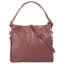 Samantha Look Damen Shopper echt Leder, Made in Italy rosa