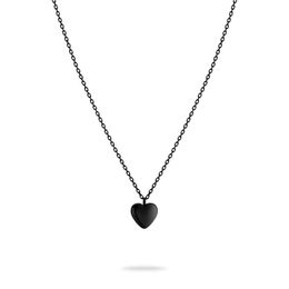 Liebeskind Berlin Damen Kette mit Anh&auml;nger &raquo;Schmuck Geschenk Edelstahl Halskette My Heart Herz&laquo; schwarz