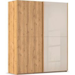 Rauch Schwebet&uuml;renschrank &raquo;Kleiderschrank Schrank Garderobe Schlafzimmerschrank SCALE-WOOD&laquo; edle geteilte Front in massiver Asteiche mit Glast&uuml;ren 