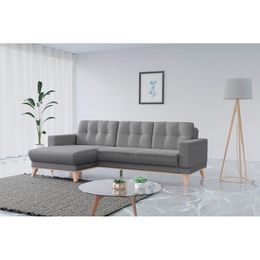 Sit & More sit&more Ecksofa &raquo;Lavida L-Form&laquo; wahlweise mit Kippfunktion und Bettkasten grau 100% PES
