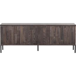 Woood Sideboard &raquo;New Gravure, TV-Kommode, Breite 100 cm oder 150 cm&laquo; Kommode H&ouml;he 56 cm, mit grafischen Relieft&uuml;ren, viel Stauraum braun Holzwerkstoff