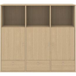 Highboard &raquo;Mistral Hochkommode, Hochschrank&laquo; mit T&uuml;ren und Schubladen, Breite: 133cm, anpassungsbar Designm&ouml;bel wei&szlig;