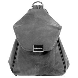 Bruno Banani Damen Cityrucksack echt Leder schwarz B/H/T: 25cm x 20cm x 9cm, onesize